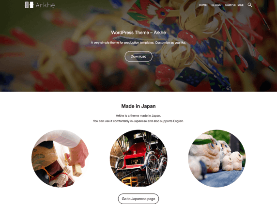 Arkhe | WordPress theme for website creation