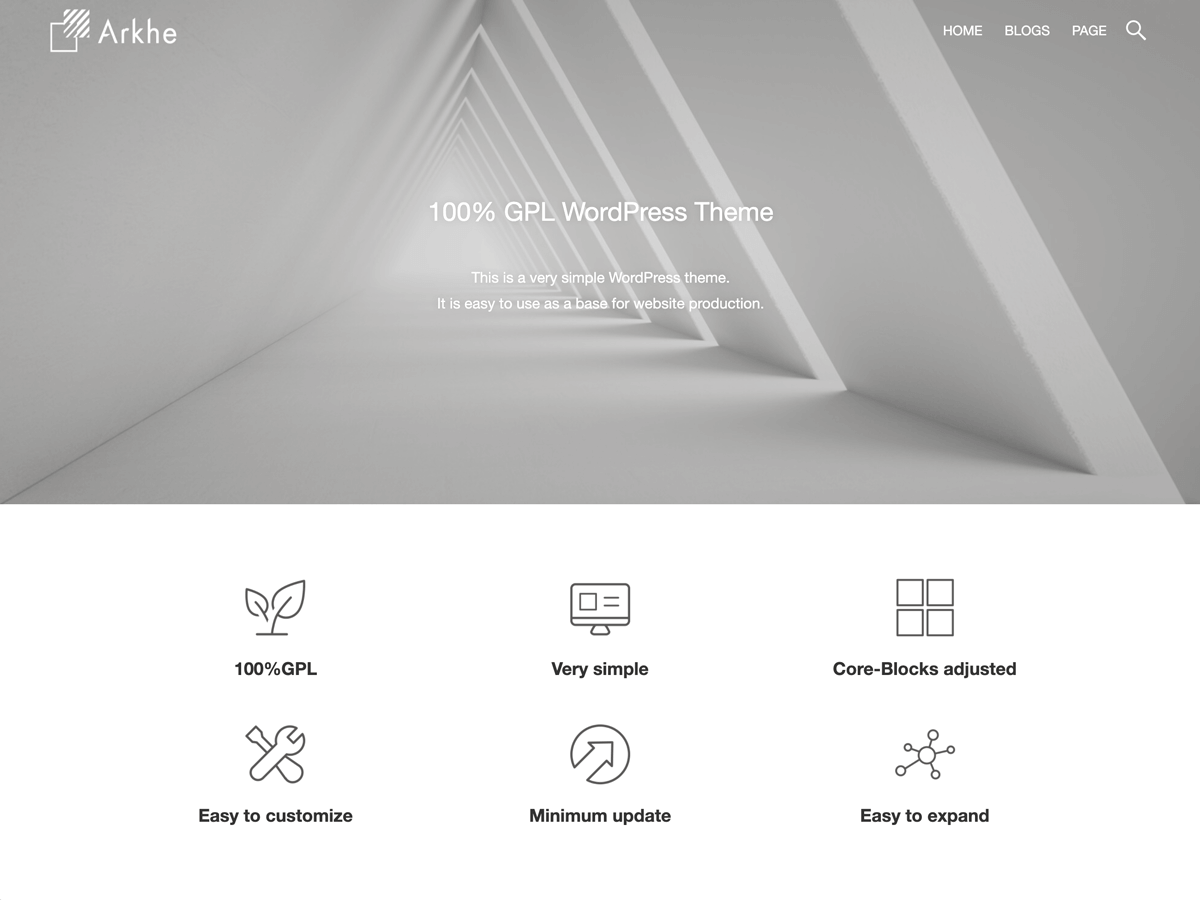 Arkhe | WordPress theme for website creation